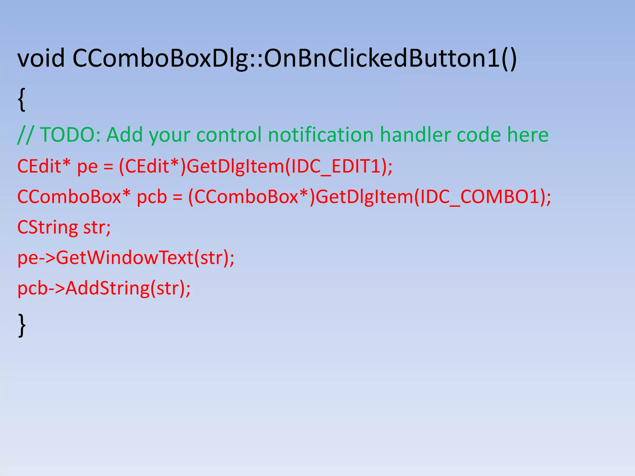 MFC Combo box | PPTX
