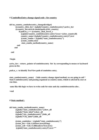 comboboxentry - glade - ruby - guide | PDF | Databases | Computer Software and Applications