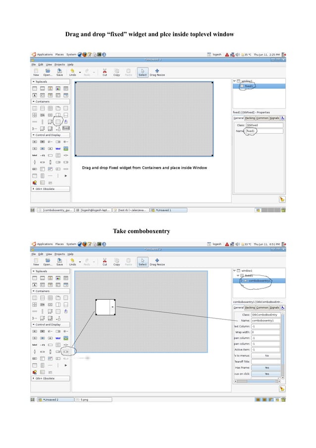 comboboxentry - glade - ruby - guide | PDF