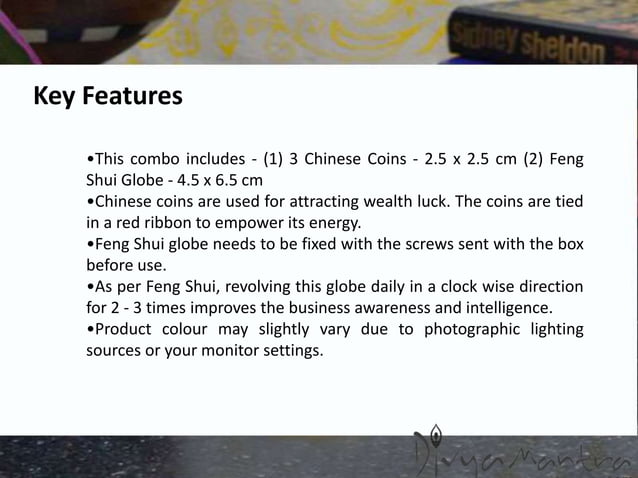 Combo of feng shui globe and chinese coins | PPT