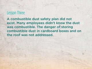 Combustible Dust Safety Programs | PDF