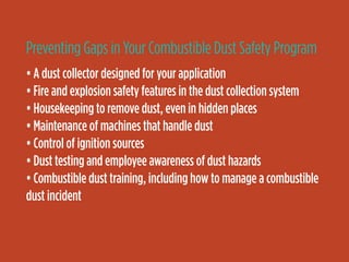 Combustible Dust Safety Programs | PDF