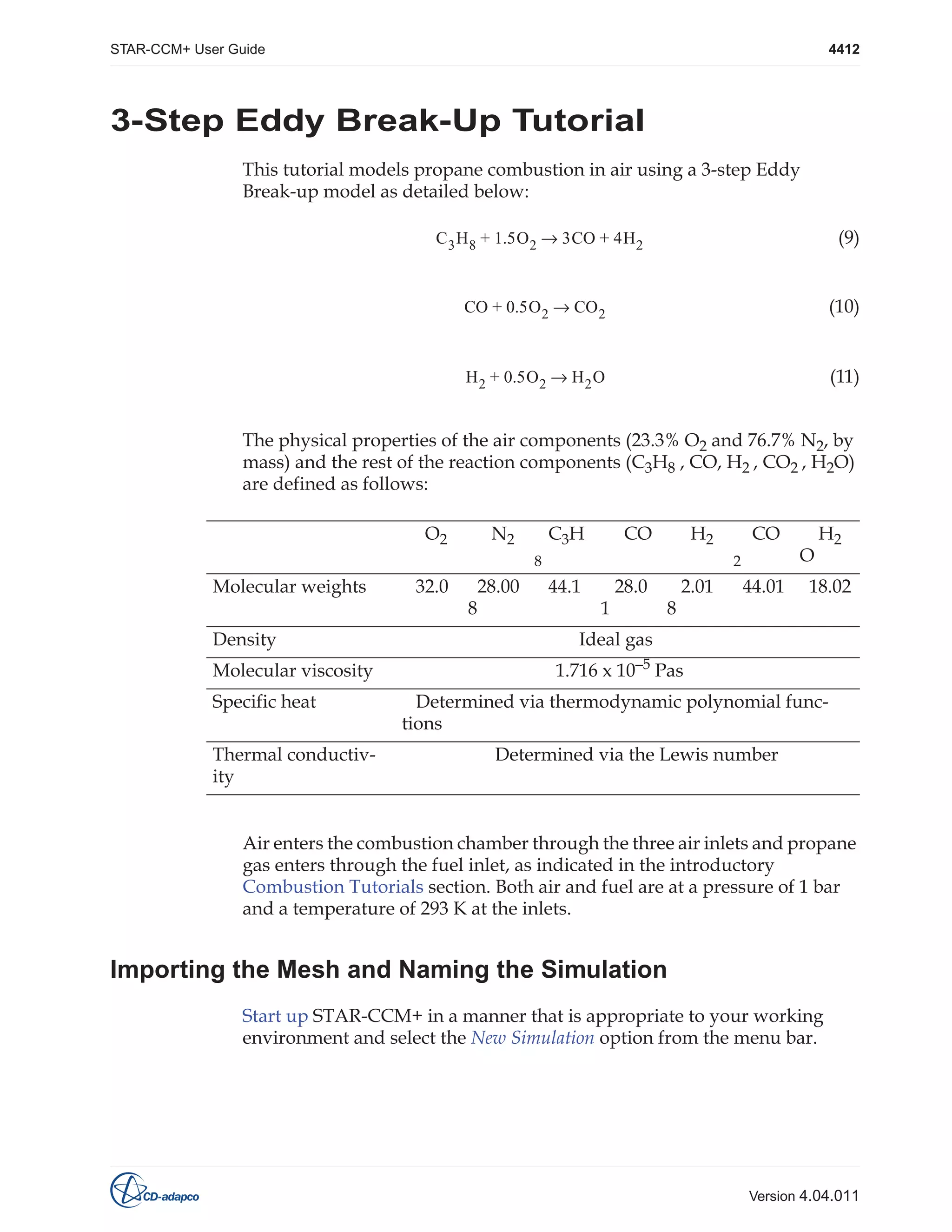 Combustion tutorial ( Eddy Break up Model) , CFD | PDF