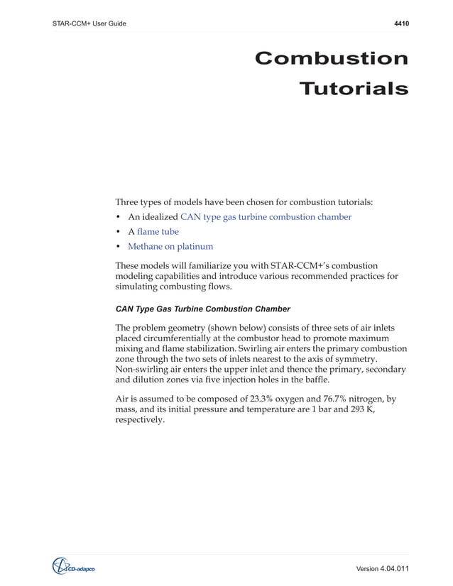 Combustion tutorial ( Eddy Break up Model) , CFD | PDF
