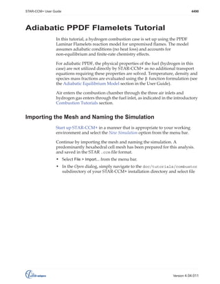 Combustion tutorial ( Eddy Break up Model) , CFD | PDF