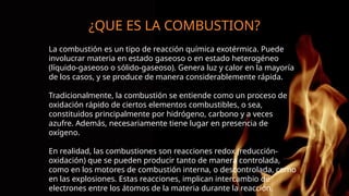 Que es la combustion presentacion de quimica | PPTX