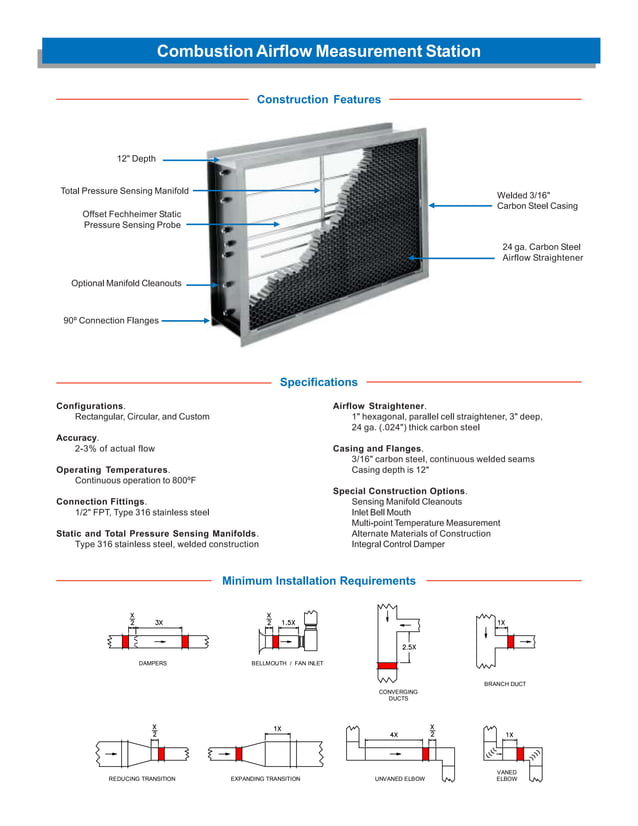 Combustion Airflow Measurement Station | PDF