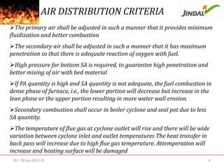 Combustion in a CFBC Boiler | PPTX
