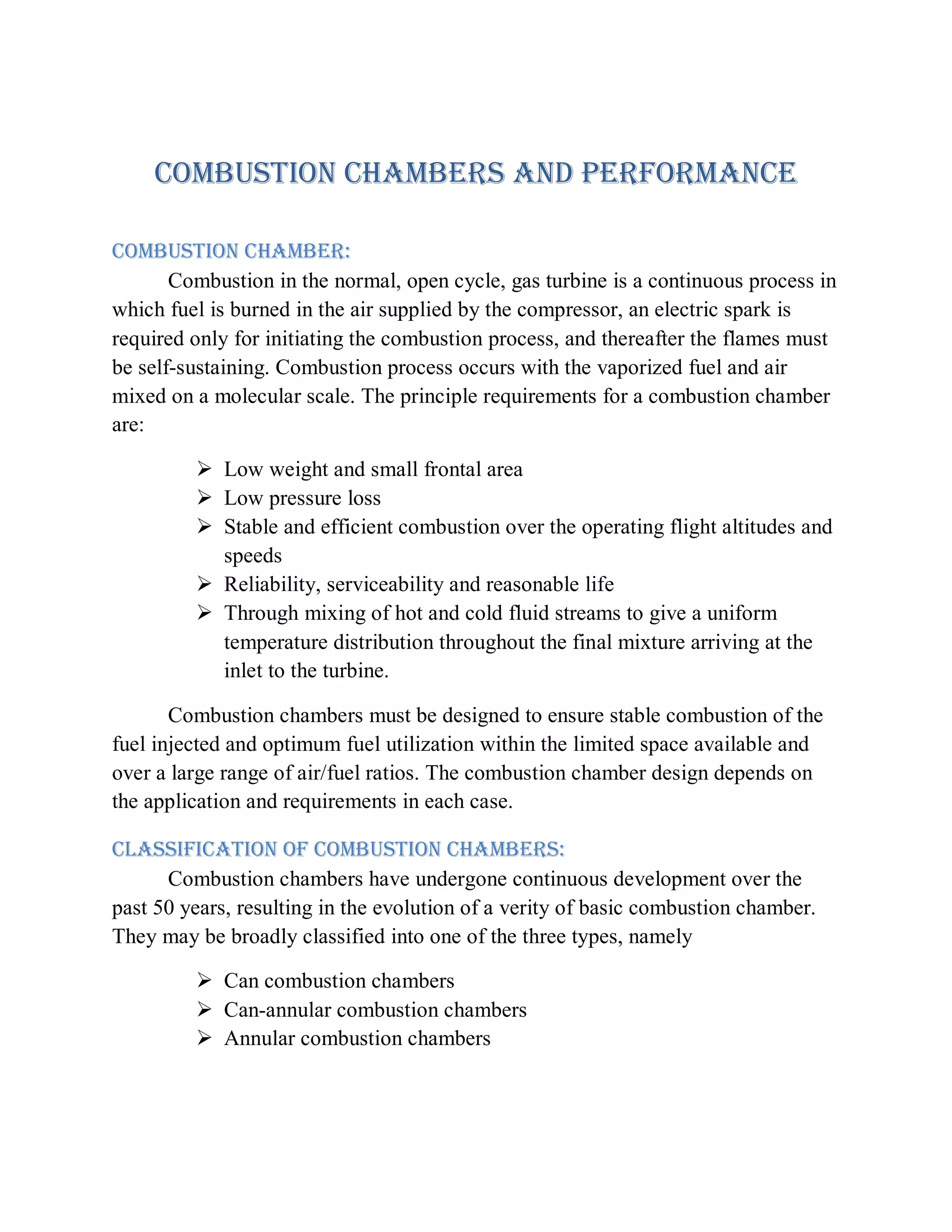 Combustion chambers-and-performance | PDF