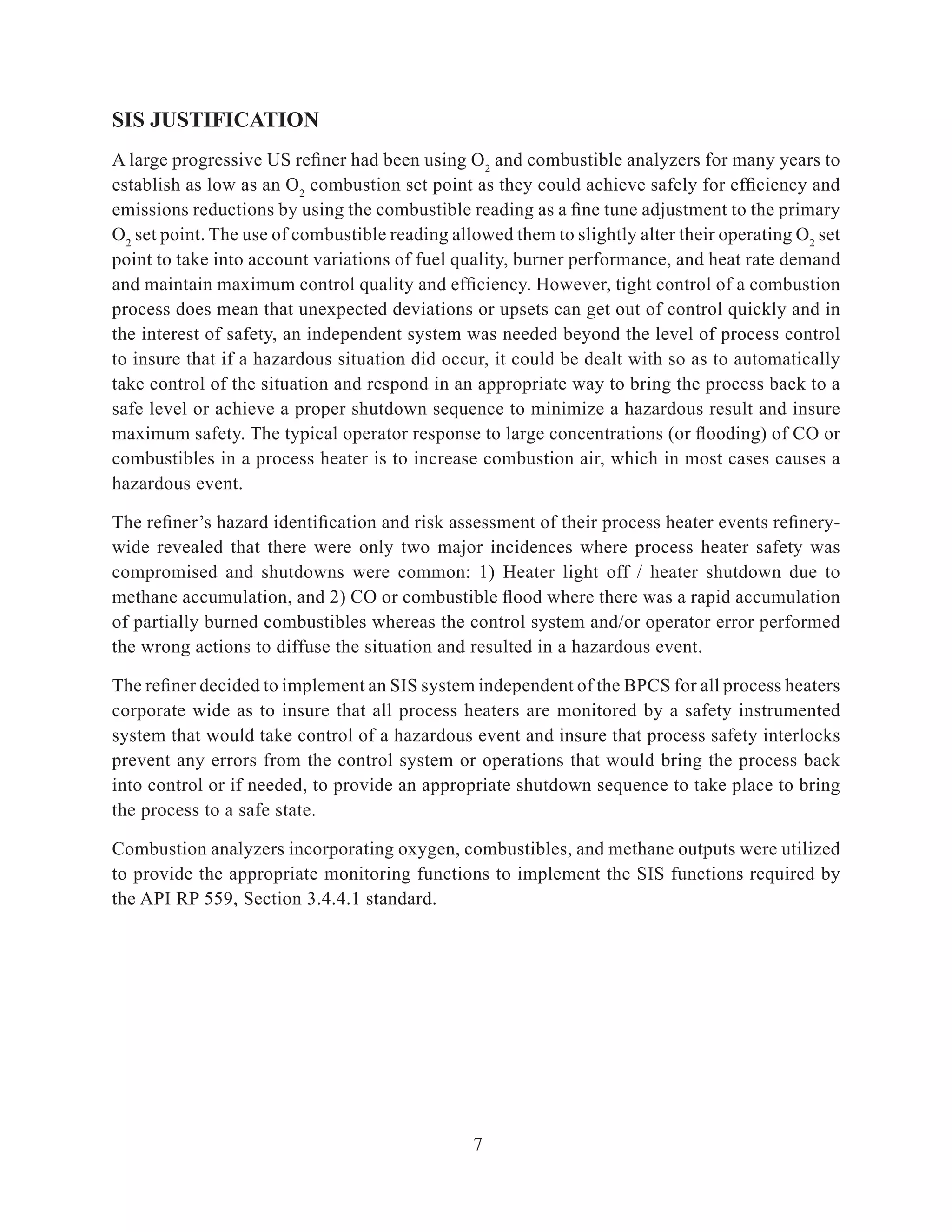 Application of Combustion Analyzers in Safety Instrumented Systems | PDF