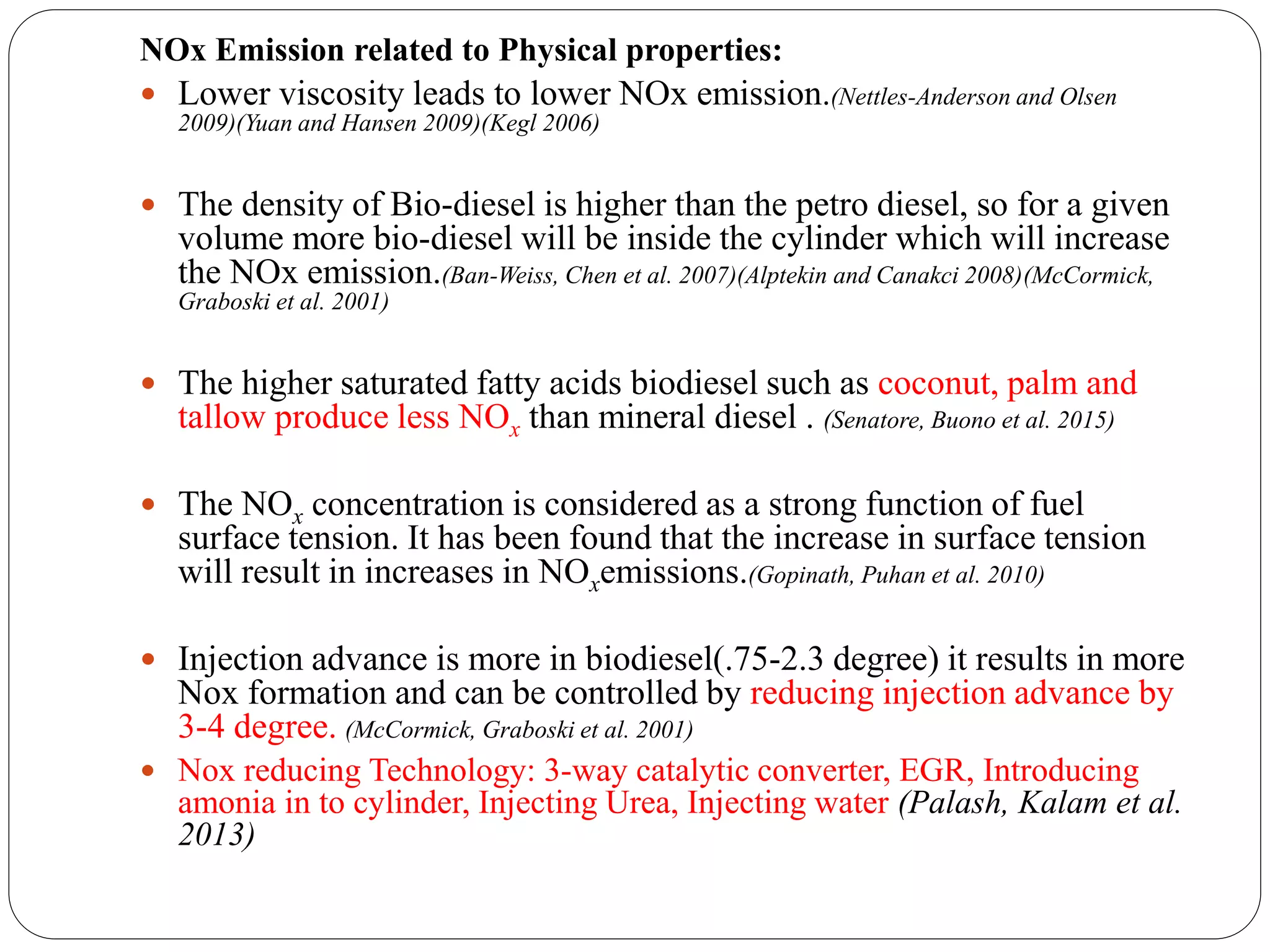 Combustion and emission characteristics of bio diesel | PPTX