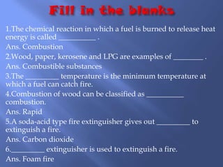Combustion and flame | PPTX