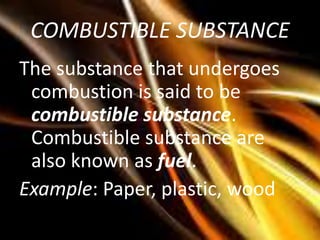 Combustion and flame | PPTX