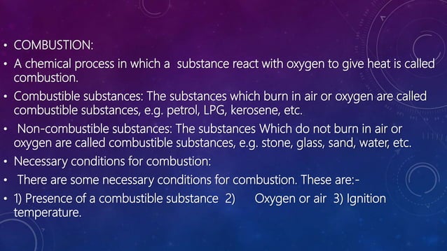 CLASS 8 NCERT CHAPTER 6 COMBUSTION AND FLAME BY GAURAV GHANKHEDE | PPTX