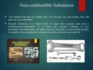 Non Combustible Materials Examples
