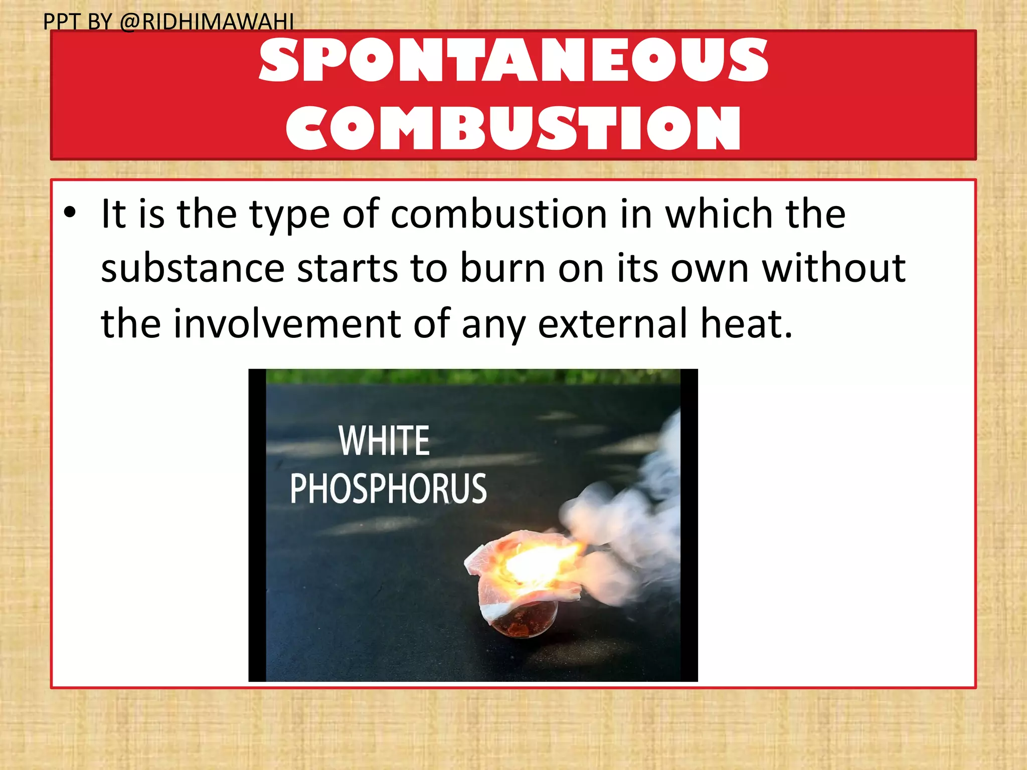 COMBUSTION AND FLAME PPT- SHORT NOTES/CLASS8/SCIENCE/CHEMISTRY | PDF