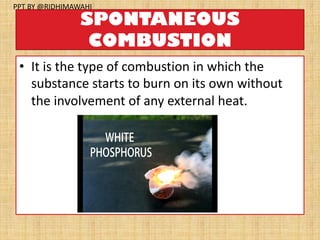 COMBUSTION AND FLAME PPT- SHORT NOTES/CLASS8/SCIENCE/CHEMISTRY | PDF