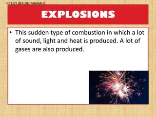 COMBUSTION AND FLAME PPT- SHORT NOTES/CLASS8/SCIENCE/CHEMISTRY | PDF