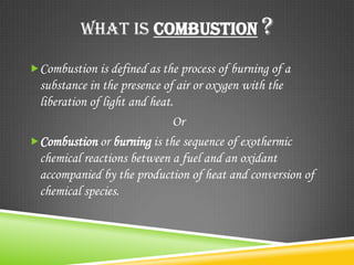Combustion and fossil fuels | PPTX