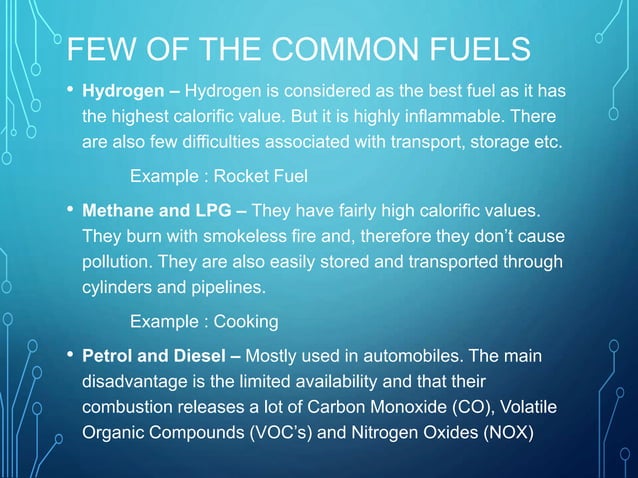 Combustion and fossil fuels | PPTX