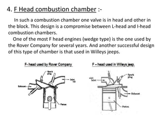 Combustion chambers in si engines | PPTX