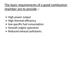 Combustion chambers in si engines | PPTX