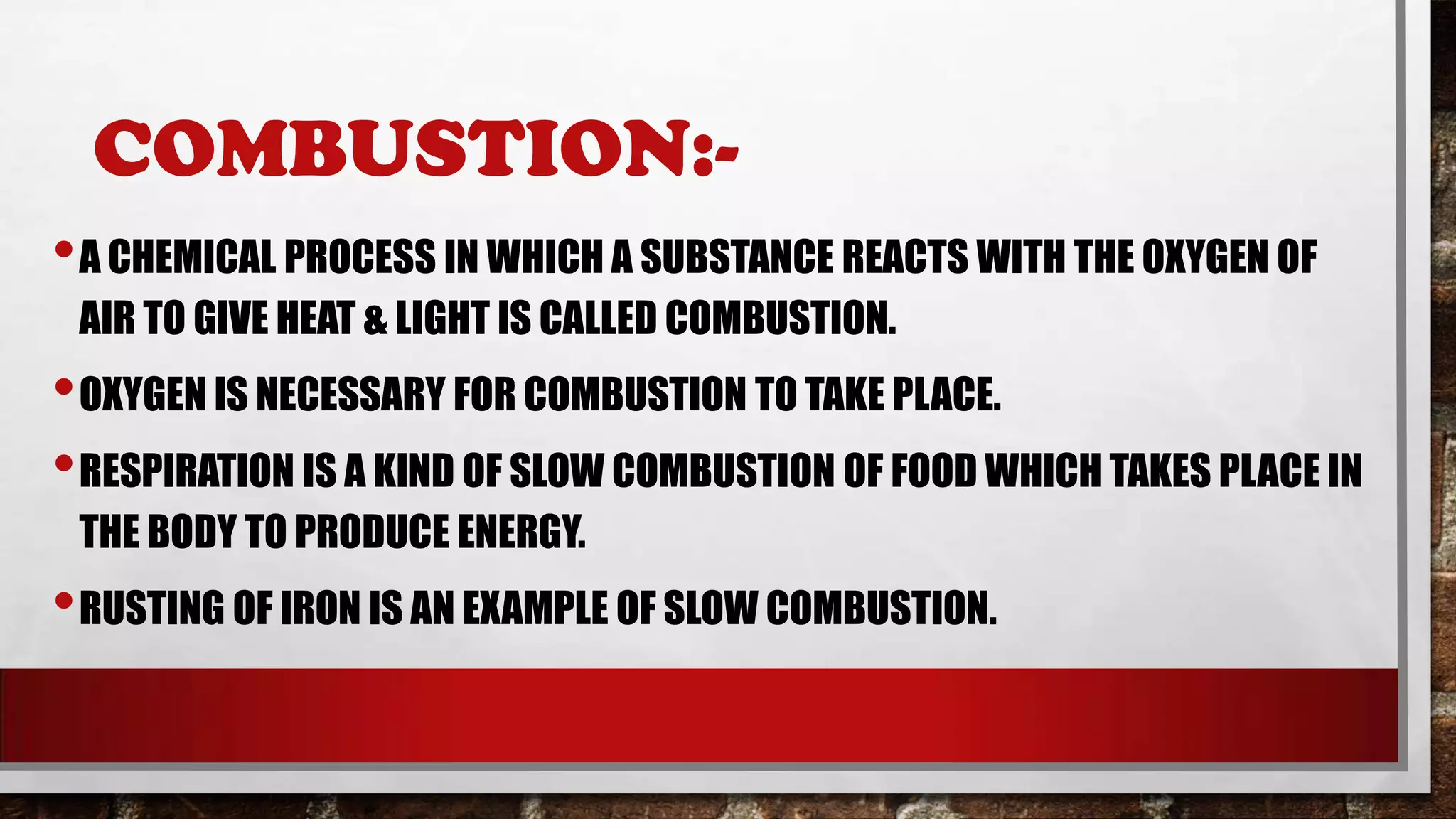 Combustion & flame cbse 8th class SCIENCE PHYSICS | PPTX