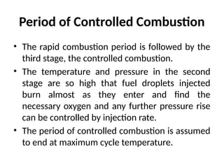 Combustion in Compression Ignition Engine | PPTX