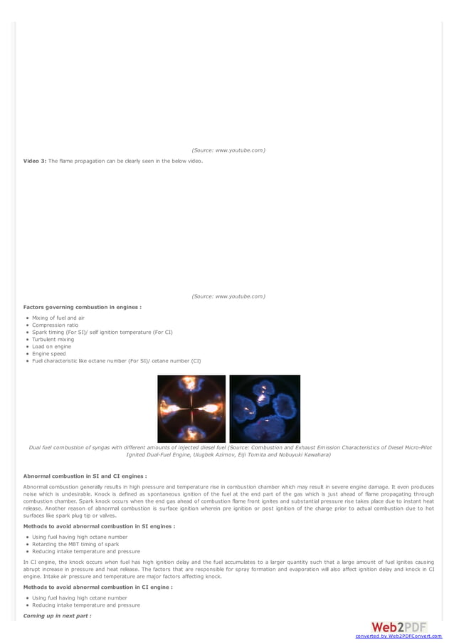 Combustion in Internal Combustion (IC) Engines | PDF