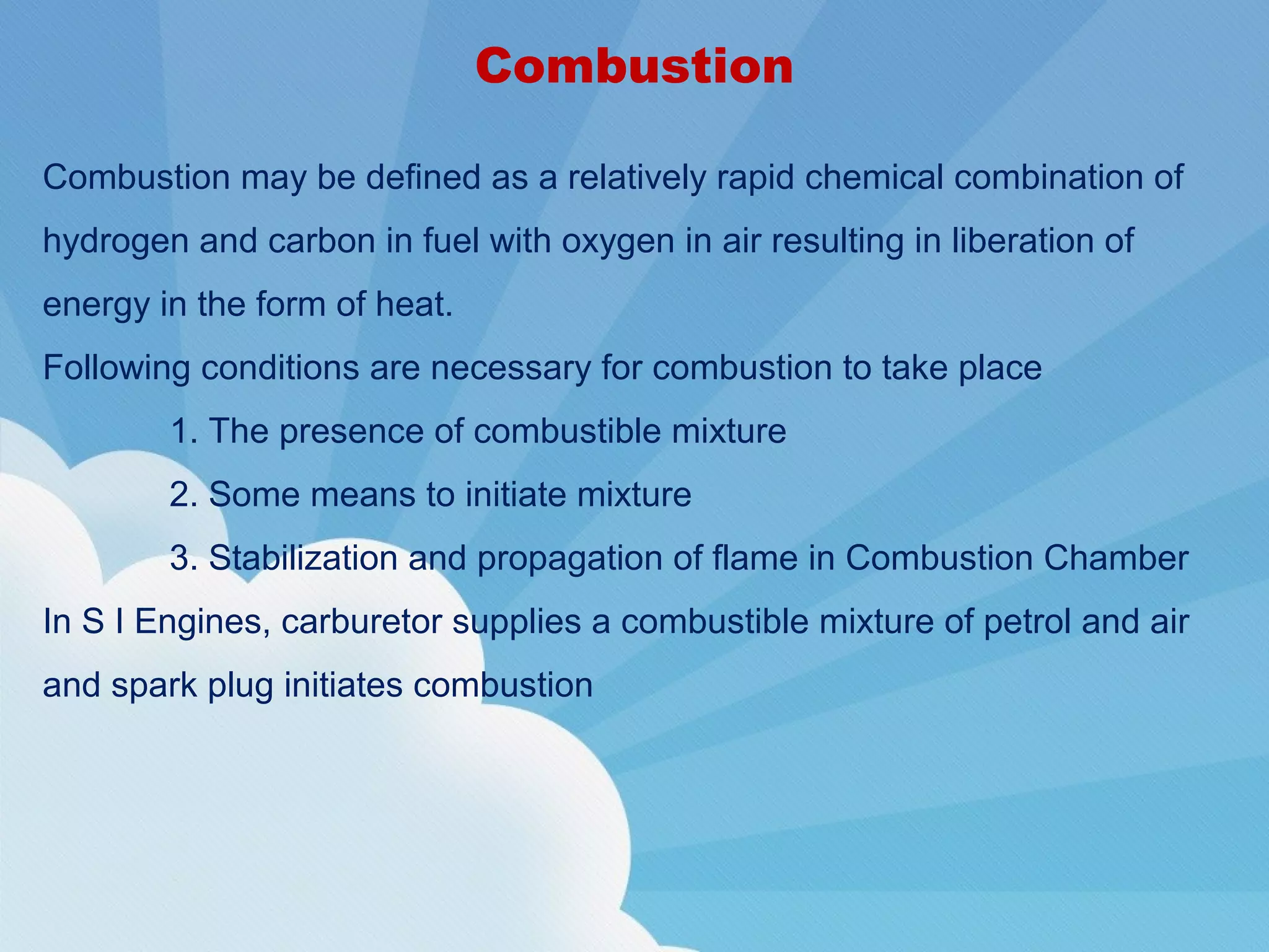Combustion in si engine | PPT