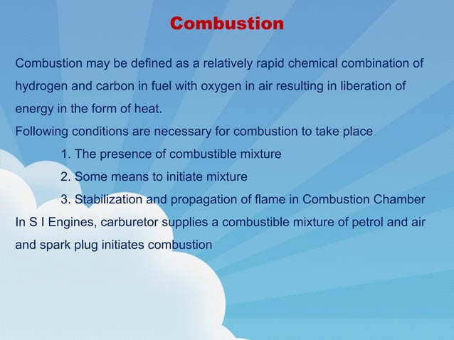 Combustion in si engine | PPT