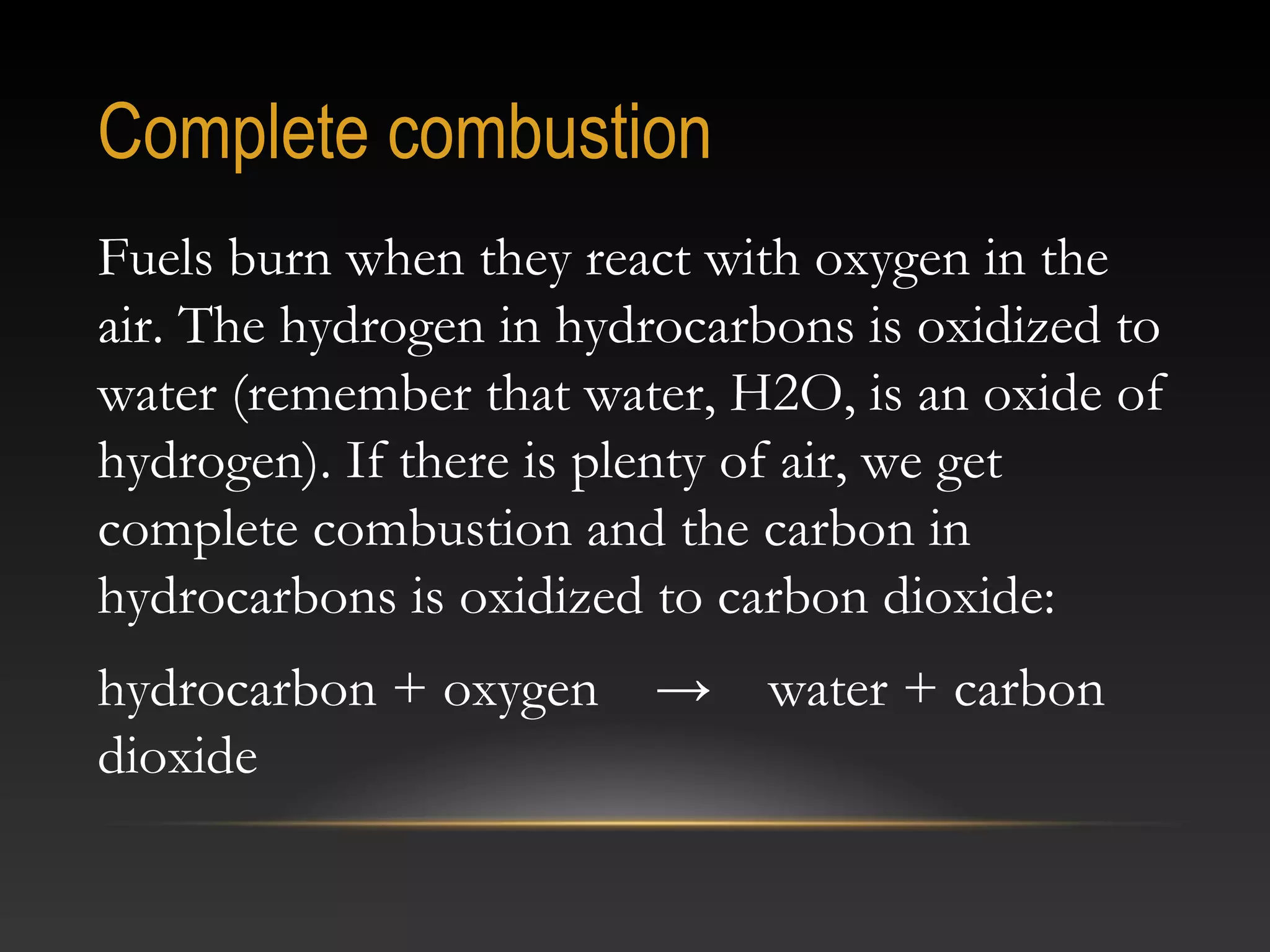 Combustion of fossil fuels | PPT