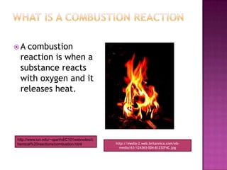 Combustion Reactions Power P Oint | PPTX | Chemistry | Science