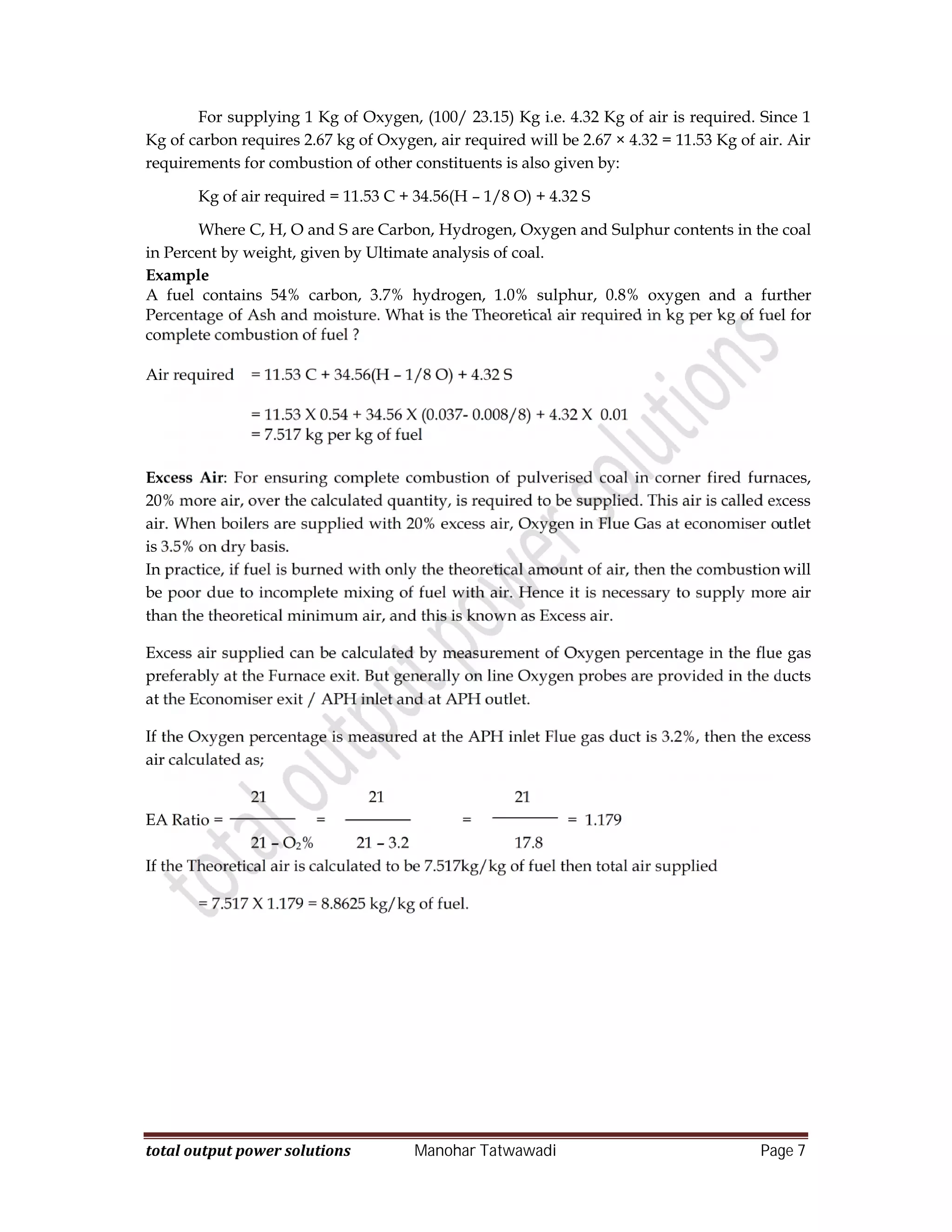 Pulverised Coal Combustion theory | PDF