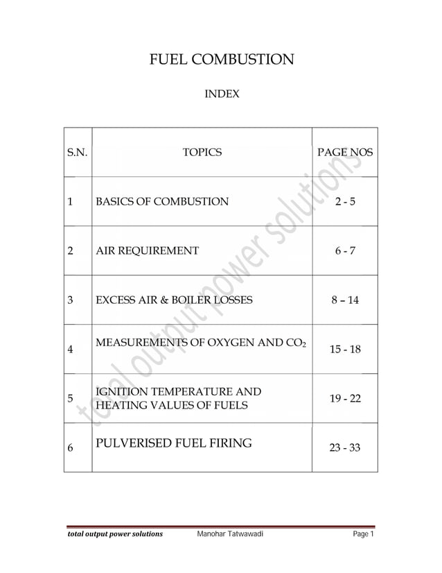 Pulverised Coal Combustion theory | PDF