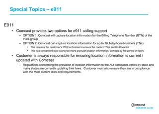 Comcast Business Class Trunks Pri Customer Presentation 0911 (2) | PDF