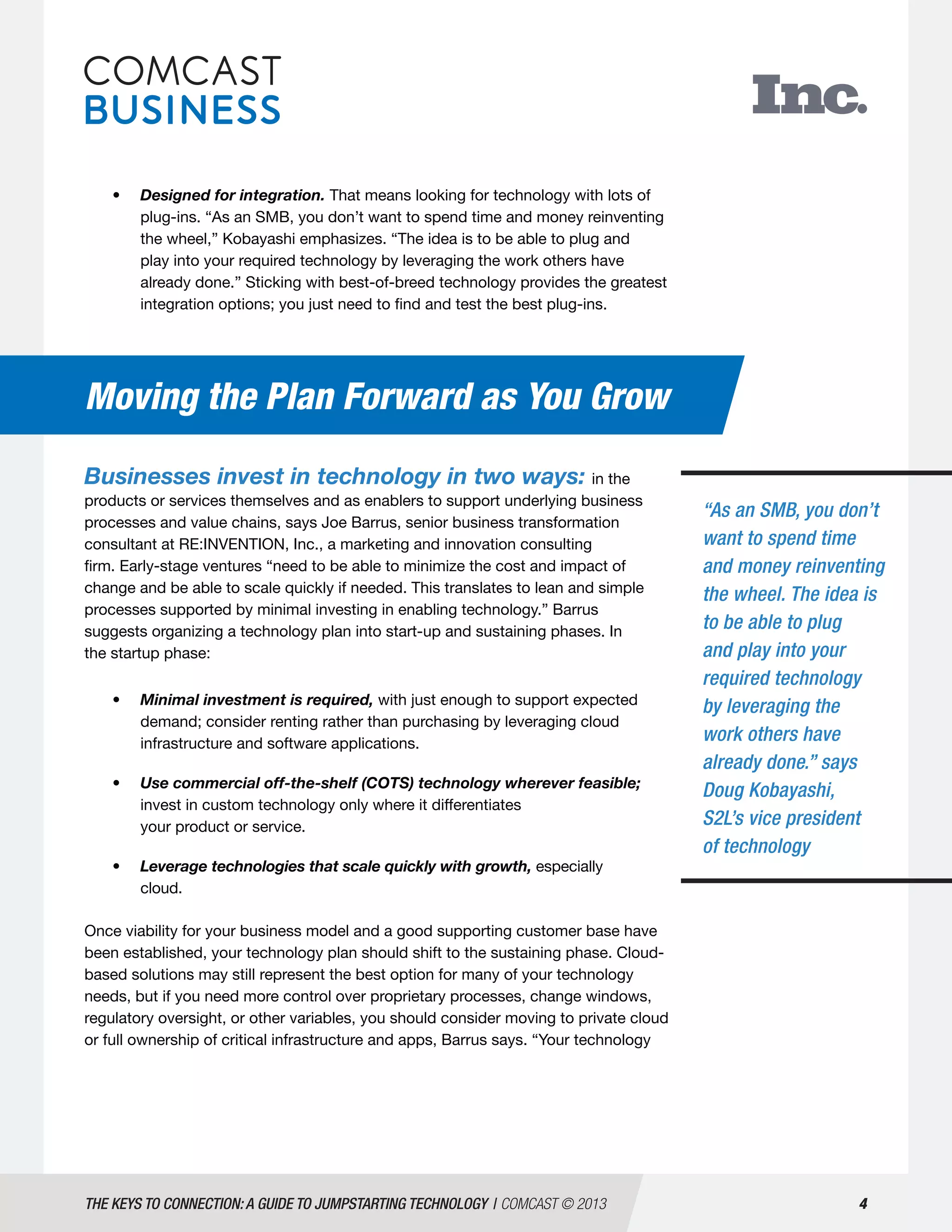 Comcast Business How to build a technology blueprint | PDF