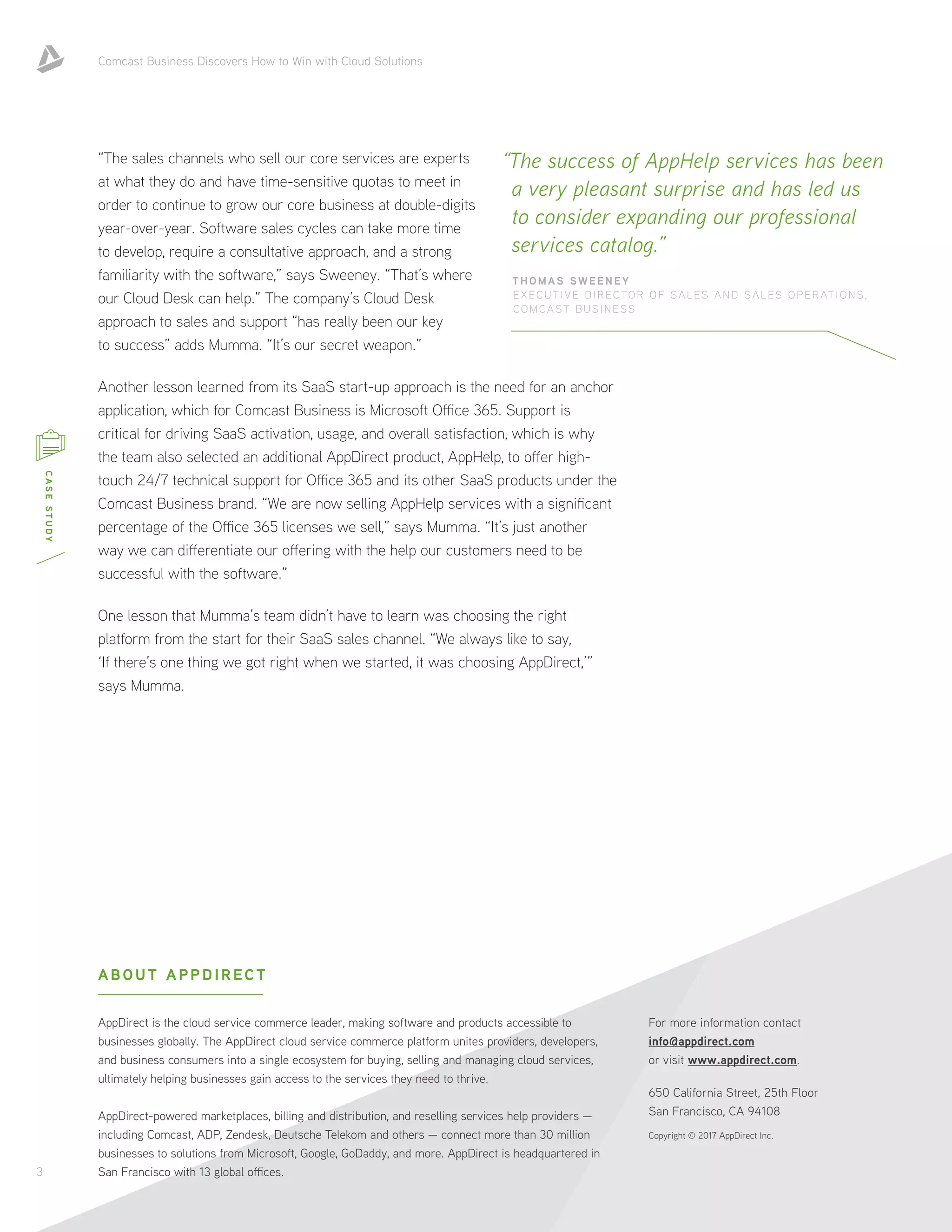 Comcast Business x AppDirect Case Study | PDF