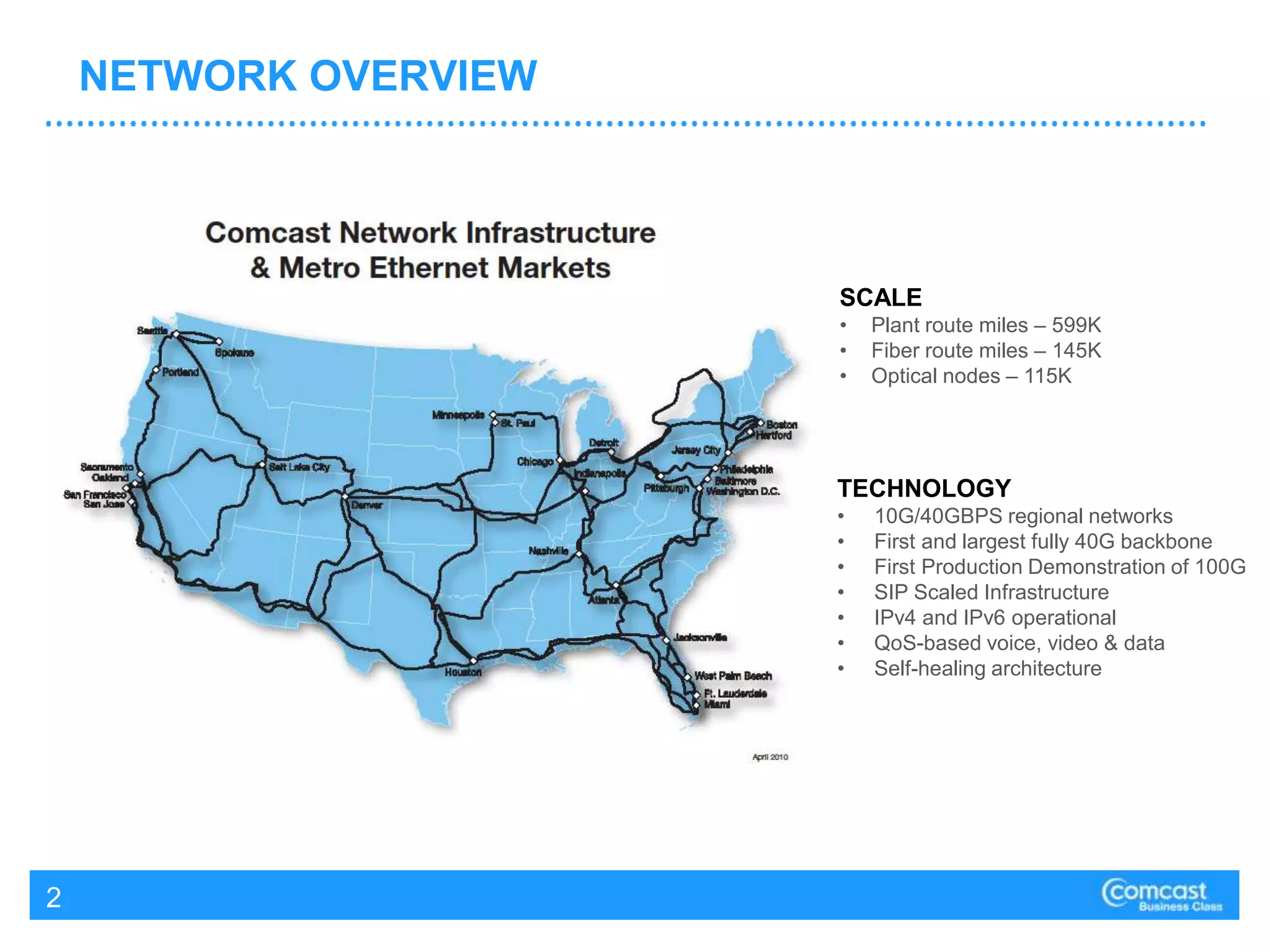 Comcast Ethernet Via Fiber Solutions Metro E 082710 | PPT