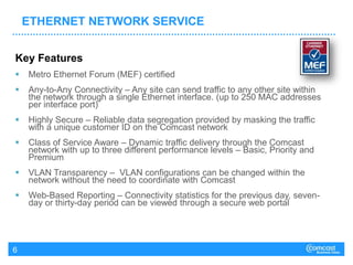 Comcast Ethernet Via Fiber Solutions Metro E 082710 | PPT