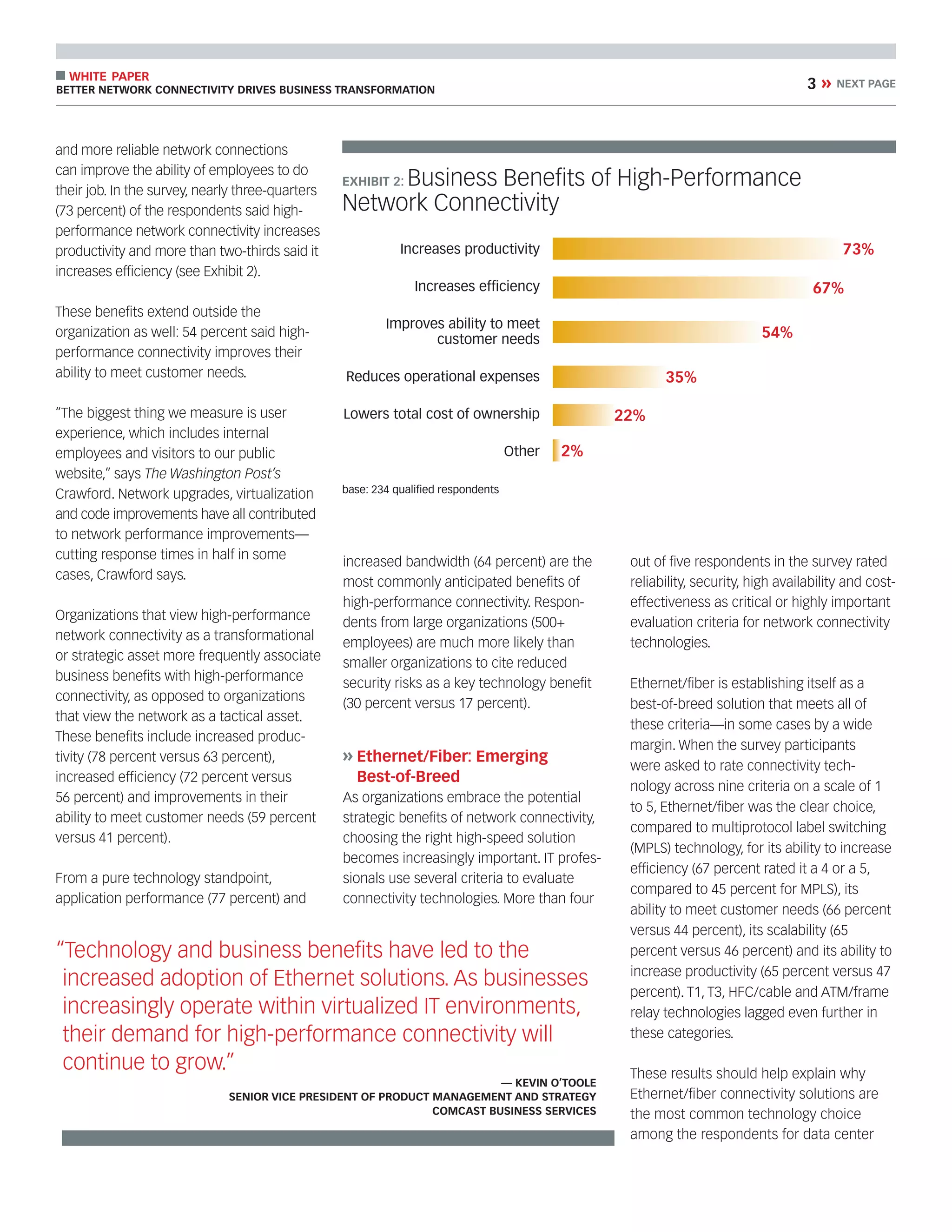 Comcast Metro E Strategic White Paper | PDF