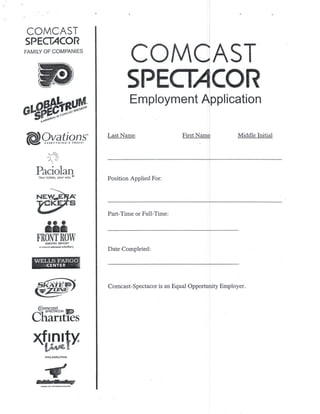 Comcast Spectacor application | PDF