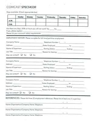 Comcast Spectacor application | PDF