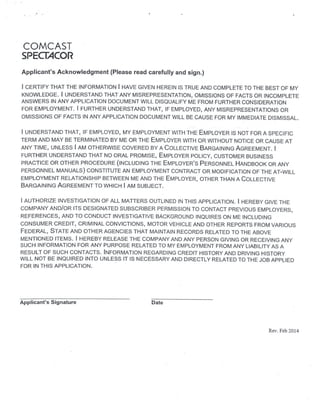 Comcast Spectacor application | PDF