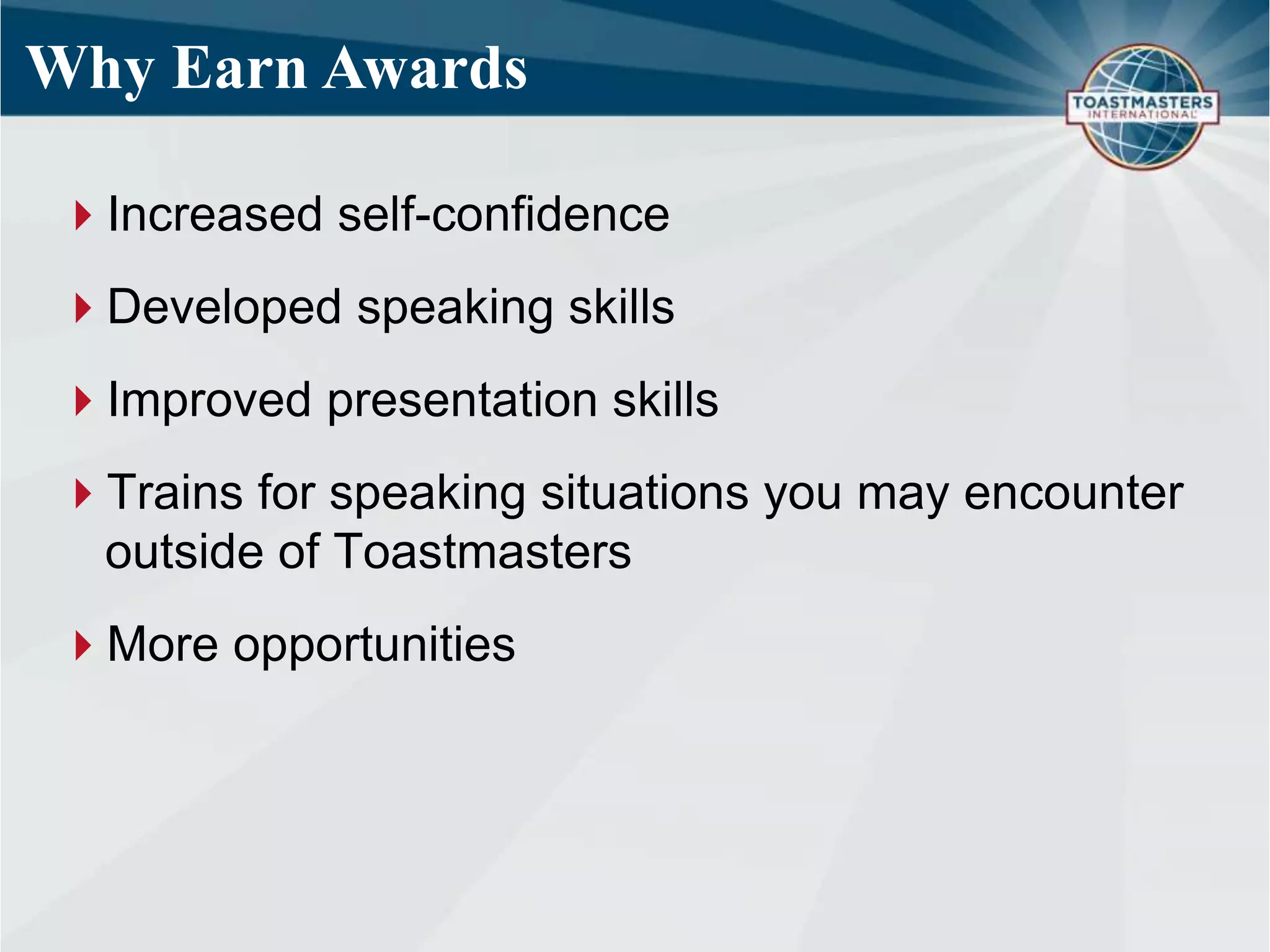 Toastmasters Education Program - Communication Track | PPT