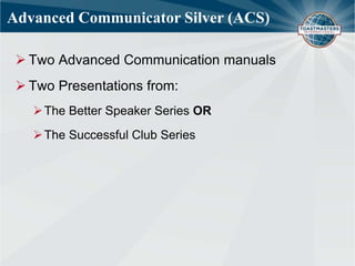 Toastmasters Education Program - Communication Track | PPT