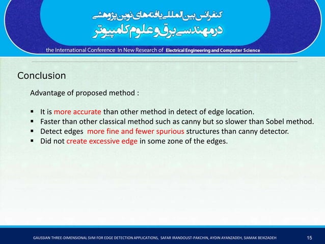 Gaussian Three Dimensional Svm For Edge Detection Applications Ppt