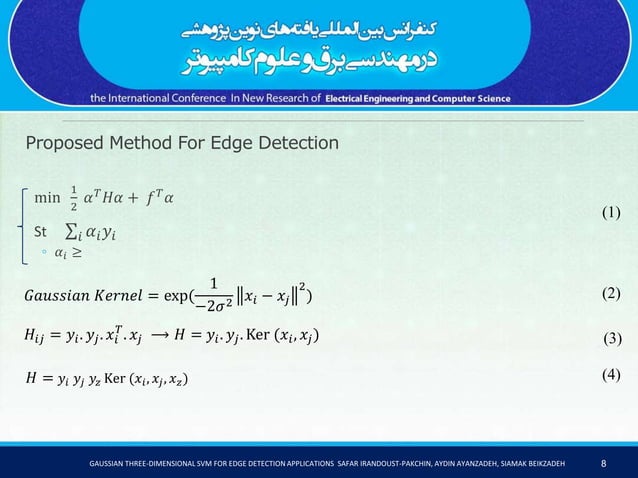 Gaussian Three Dimensional Svm For Edge Detection Applications Ppt