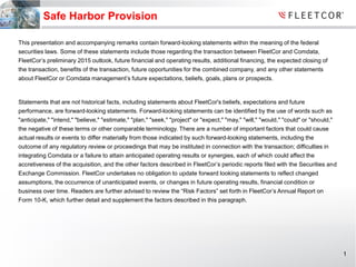 Comdata Acquisition Presentation 2014 acquisition | PDF