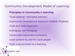 Community Development Model of Learning | PPT